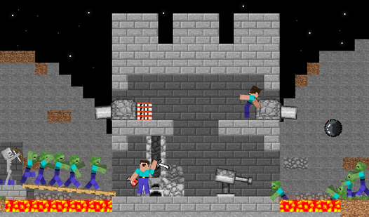 Noobs are building a base against zombies: Play Online For Free On Igrotok